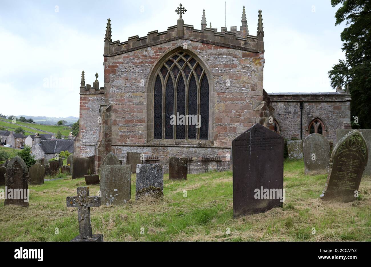 Saint Giles Church in the Peak District village of Hartington Stock ...