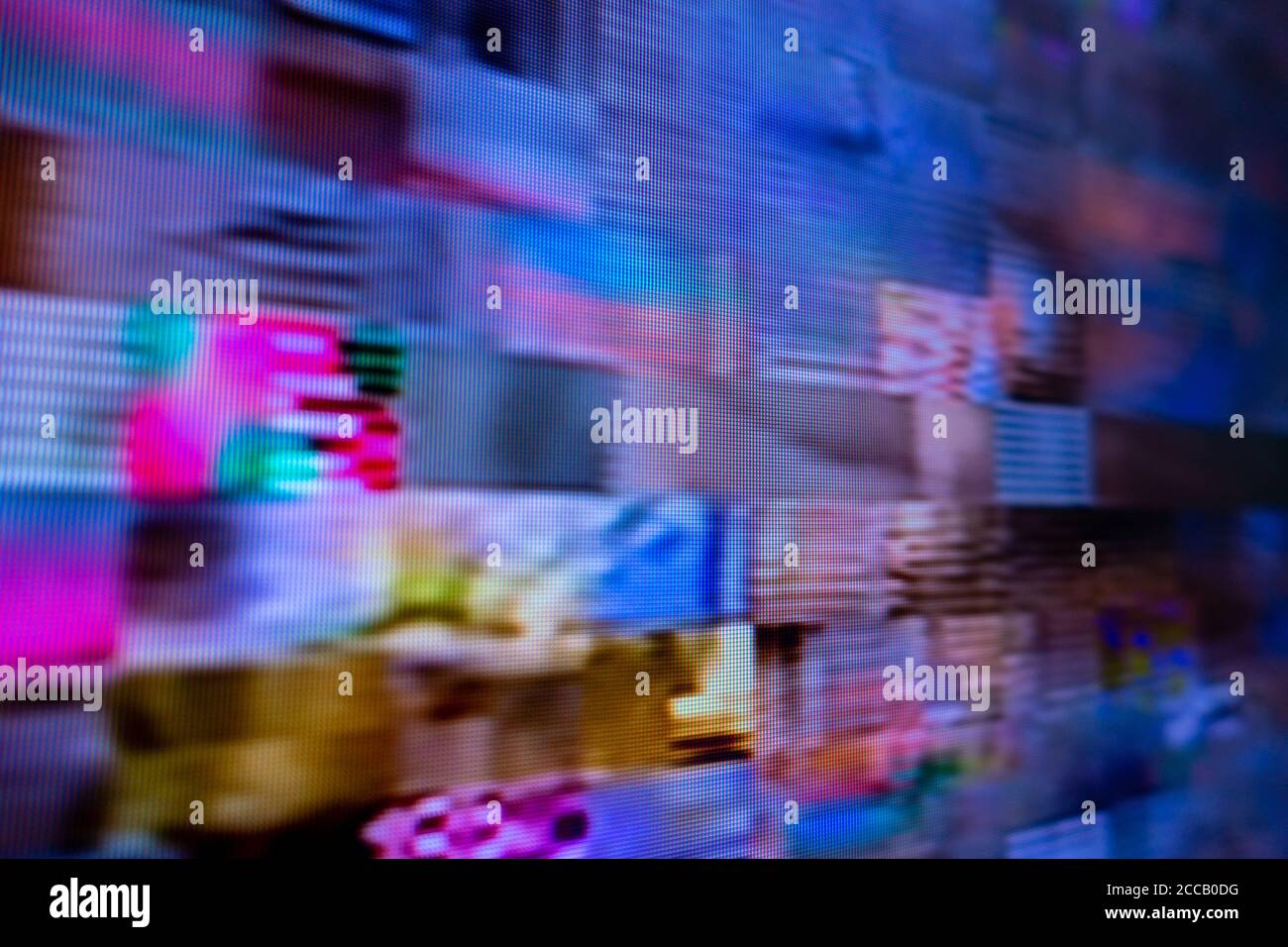 Close-up of a pixelated TV screen Stock Photo - Alamy