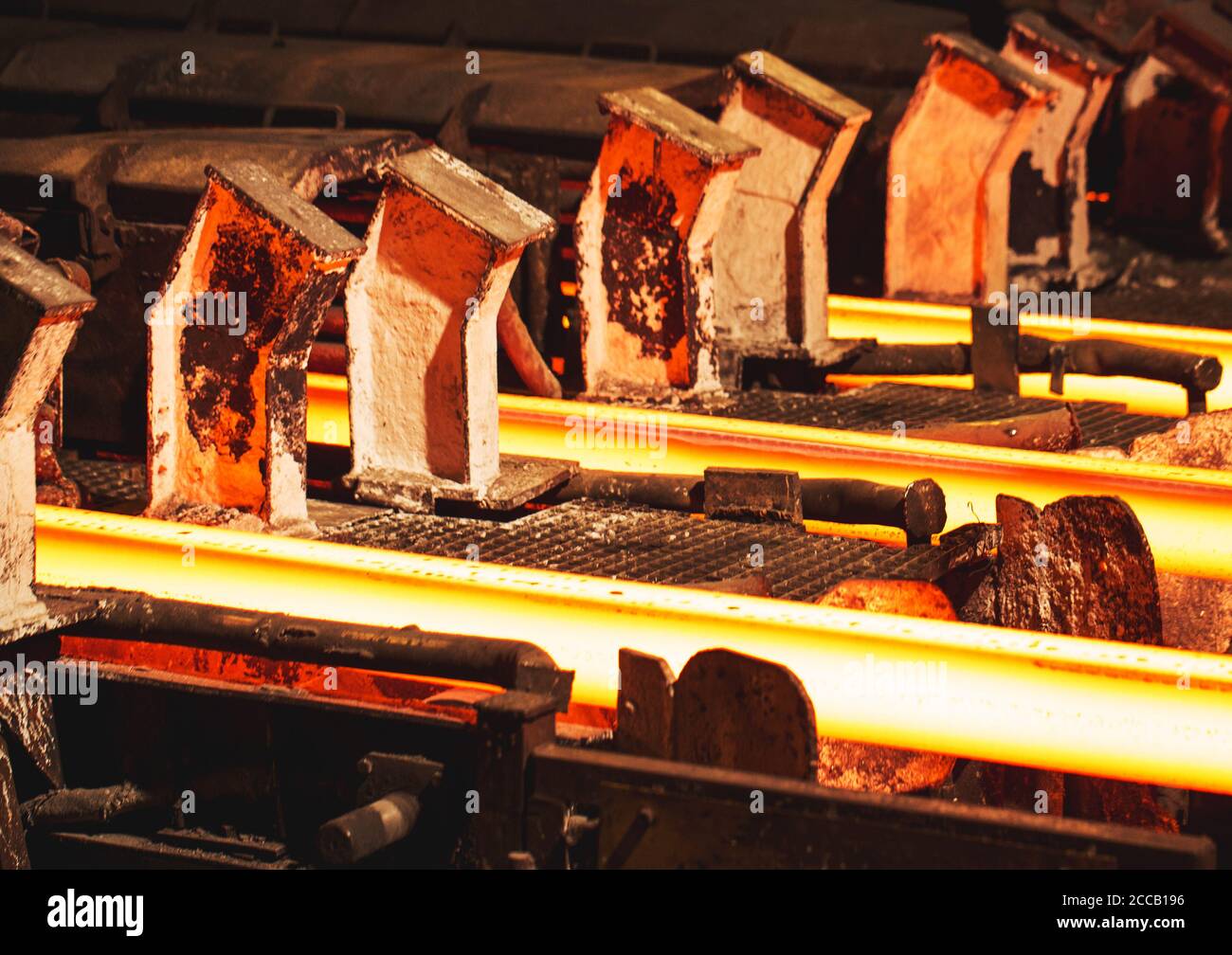 Hot billet bloom continuous casting, also called strand casting Stock ...