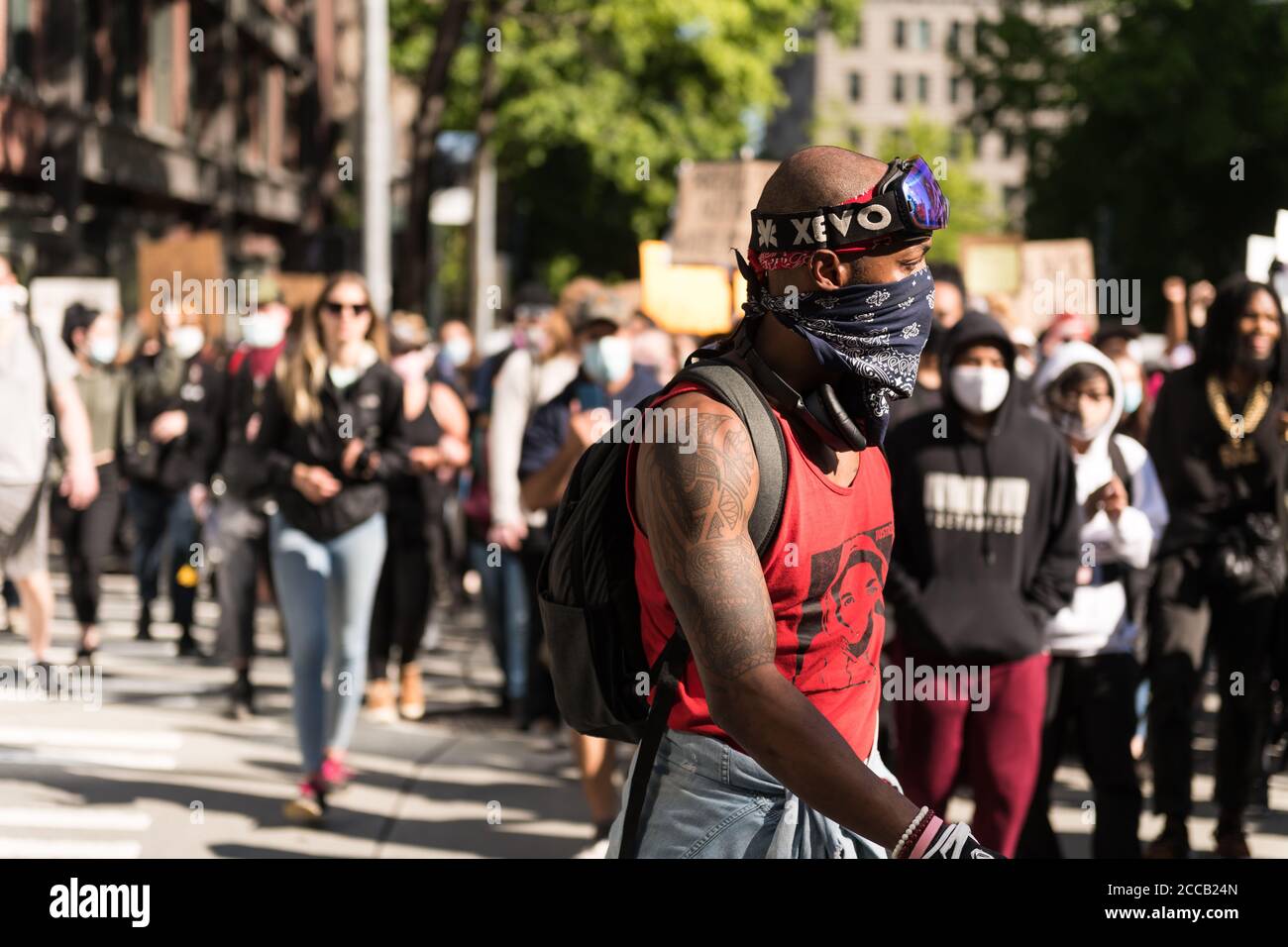 Seattle, USA Jun 1, 2020: A BLM protest in downtown calling for change ...