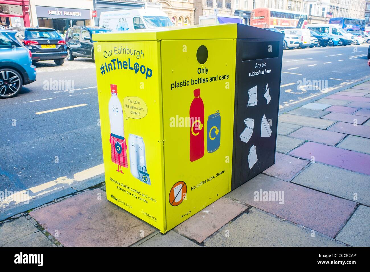 Edinburgh recycling bin waste hi-res stock photography and images - Alamy