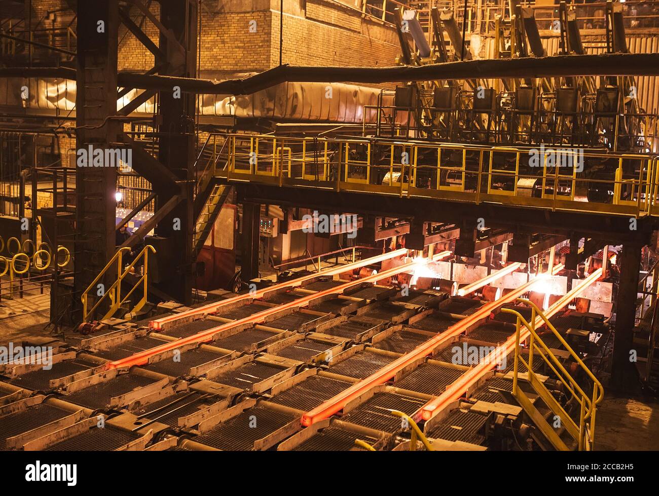 Hot billet bloom continuous casting, also called strand casting Stock ...