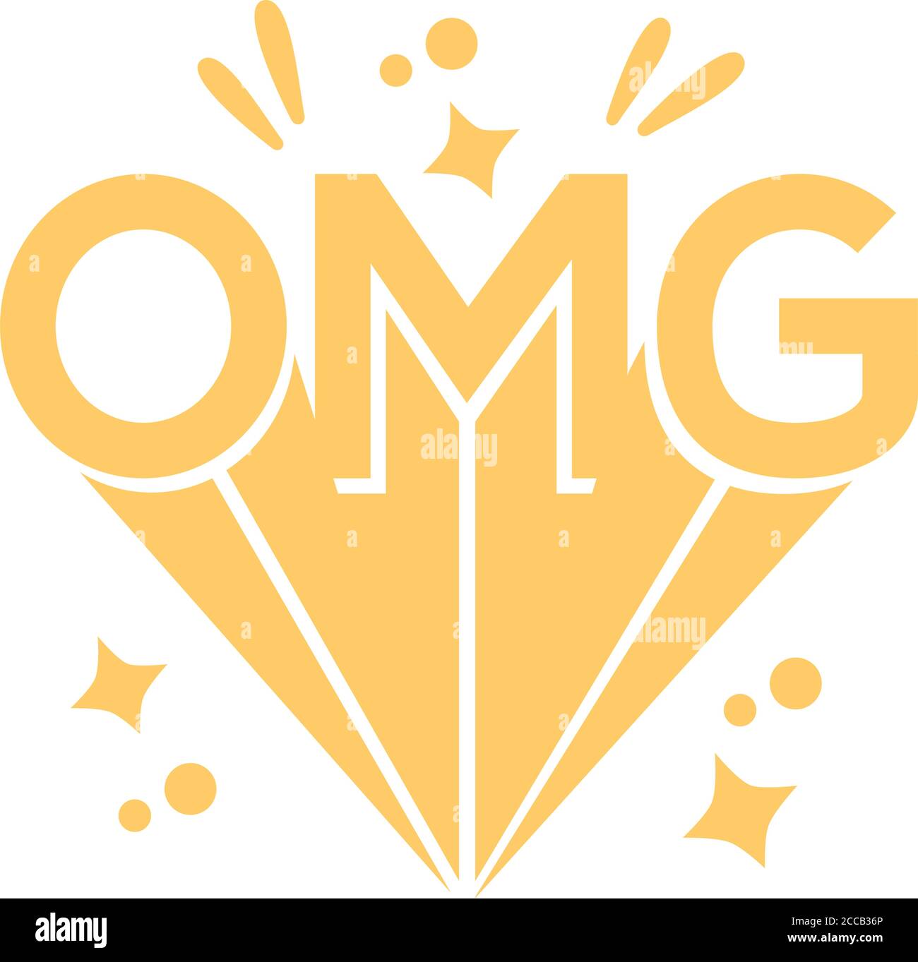 slang expresion omg word silhouette style vector illustration design ...