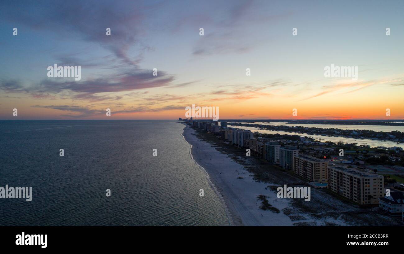 Perdido Key Beach at sunset Stock Photo - Alamy