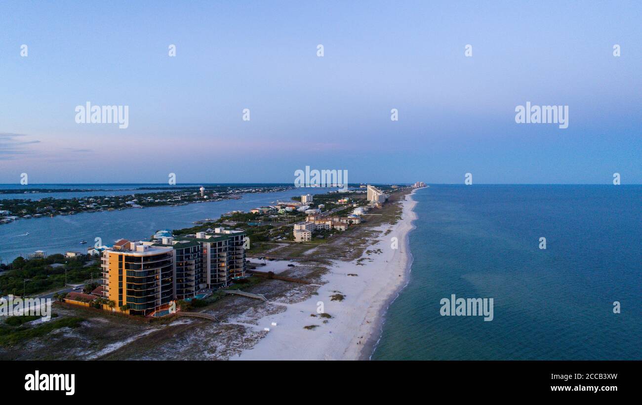 Perdido Key Beach at sunset Stock Photo - Alamy