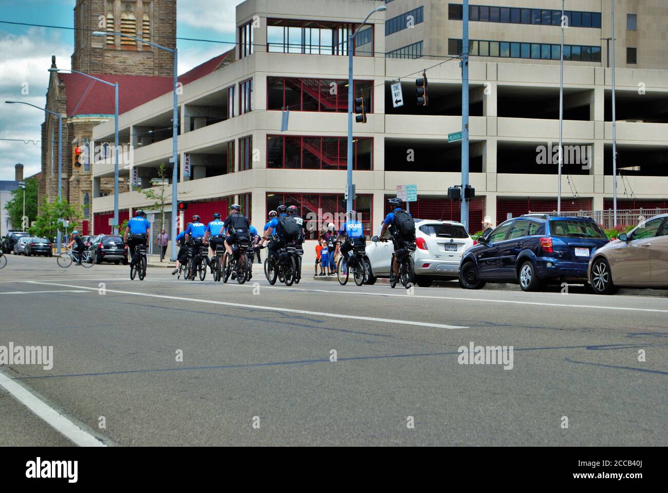 Dayton, Ohio United States 05/30/2020 police officers controlling the ...