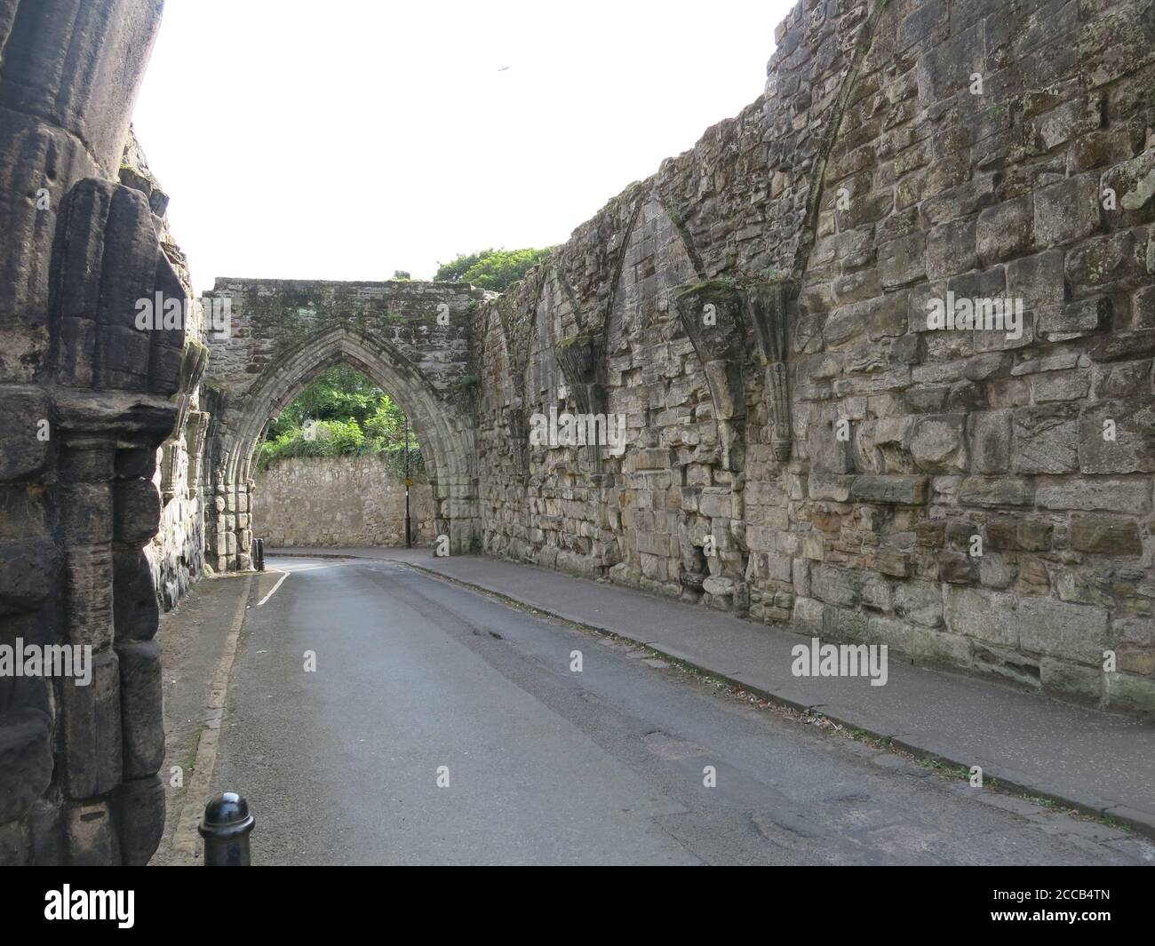 The road through fourteenth century arches known as "The Pends", the ...