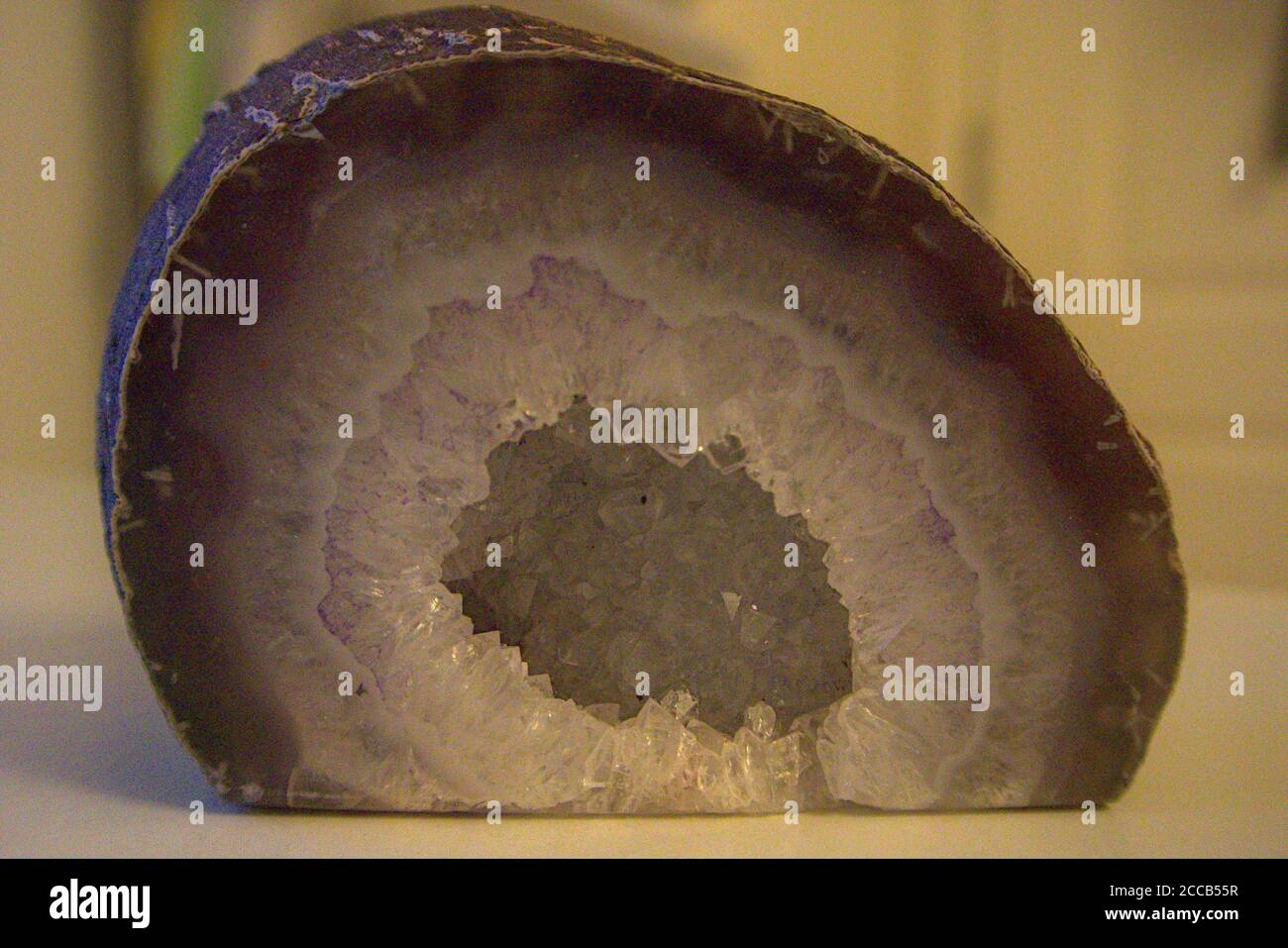 Stunning close up of a purple quartz rock Stock Photo - Alamy