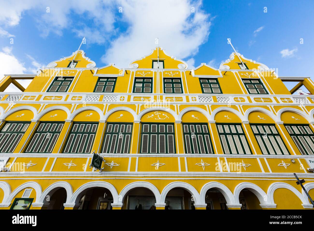 Detail of the Penha Building, built in 1708 in Dutch colonial style and ...