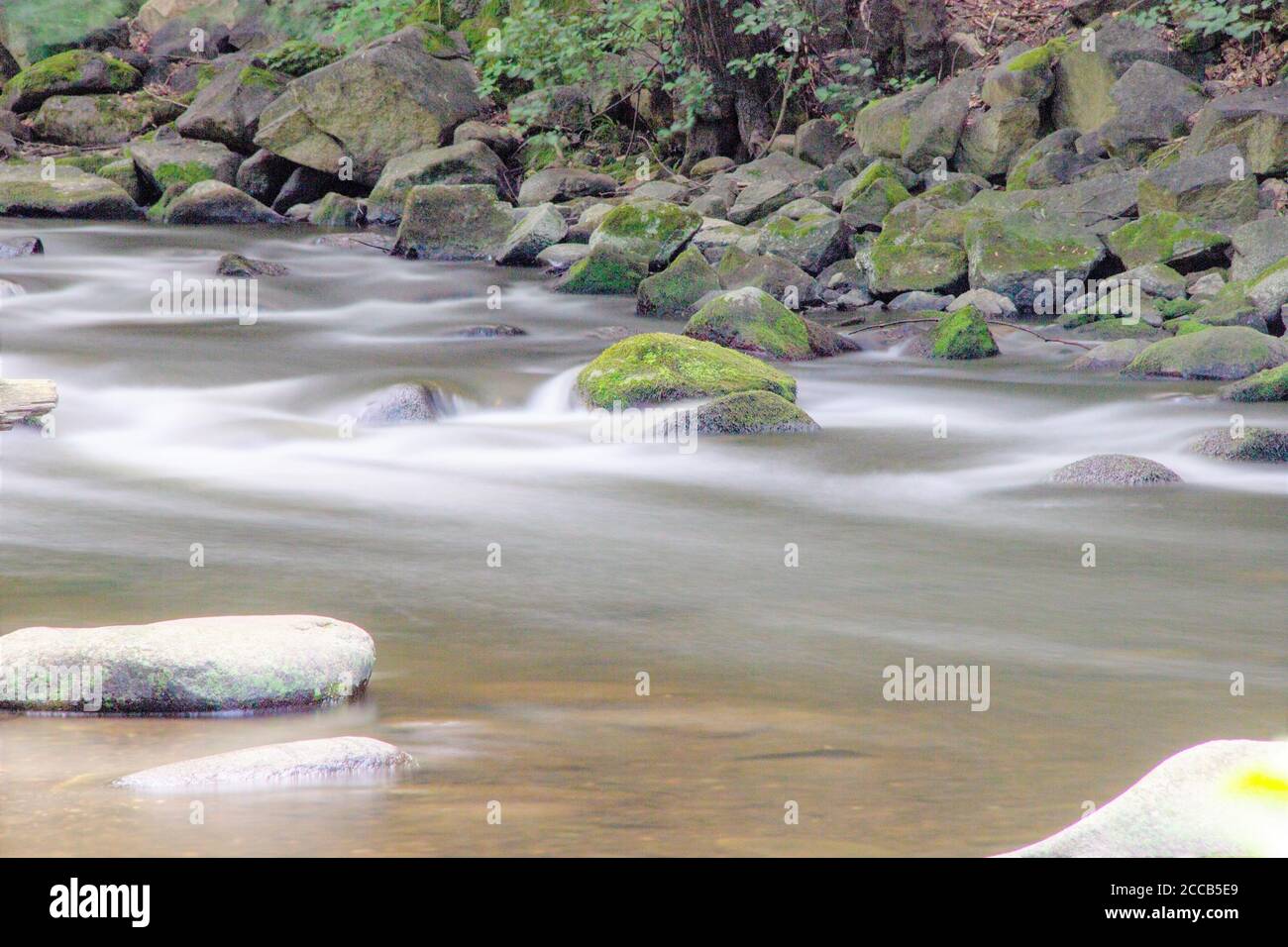 The Bode valley in the Harz Mountains, Germany, was photographed with a ...