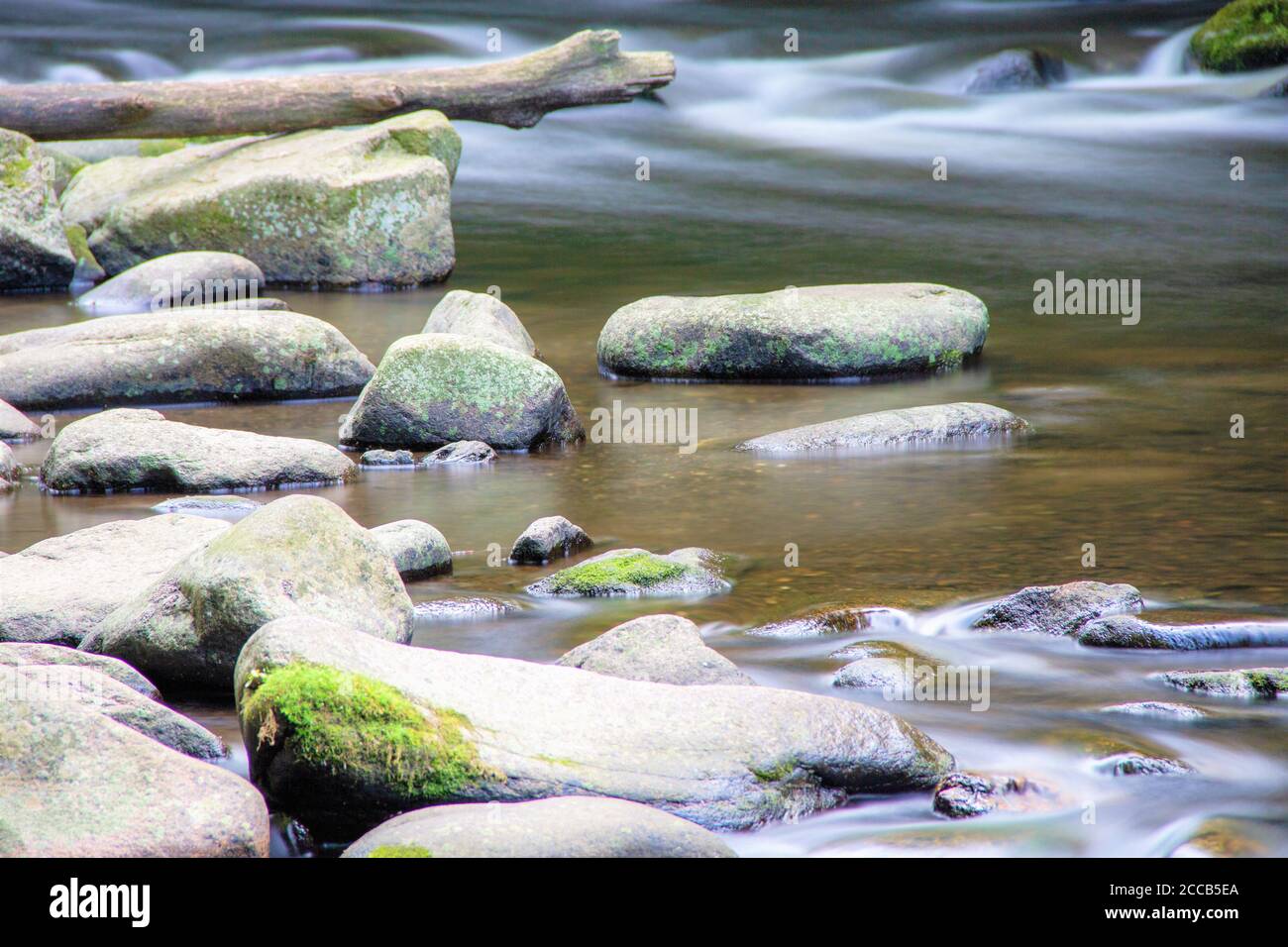 The Bode valley in the Harz Mountains, Germany, was photographed with a ...