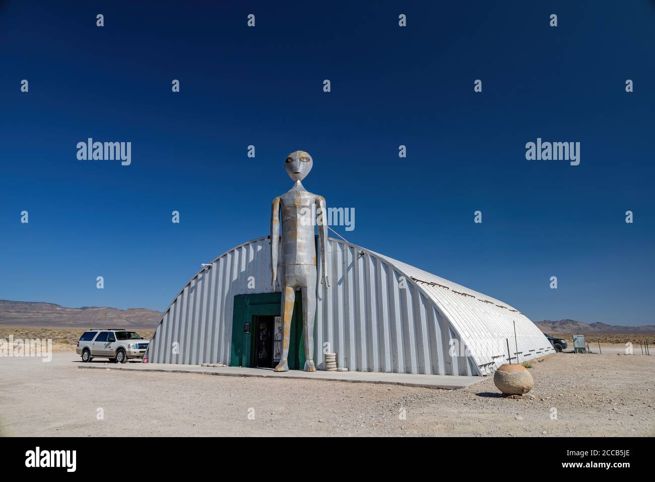 Nevada, AUG 9, 2020 - Exterior view of the Alien Research Center Stock ...