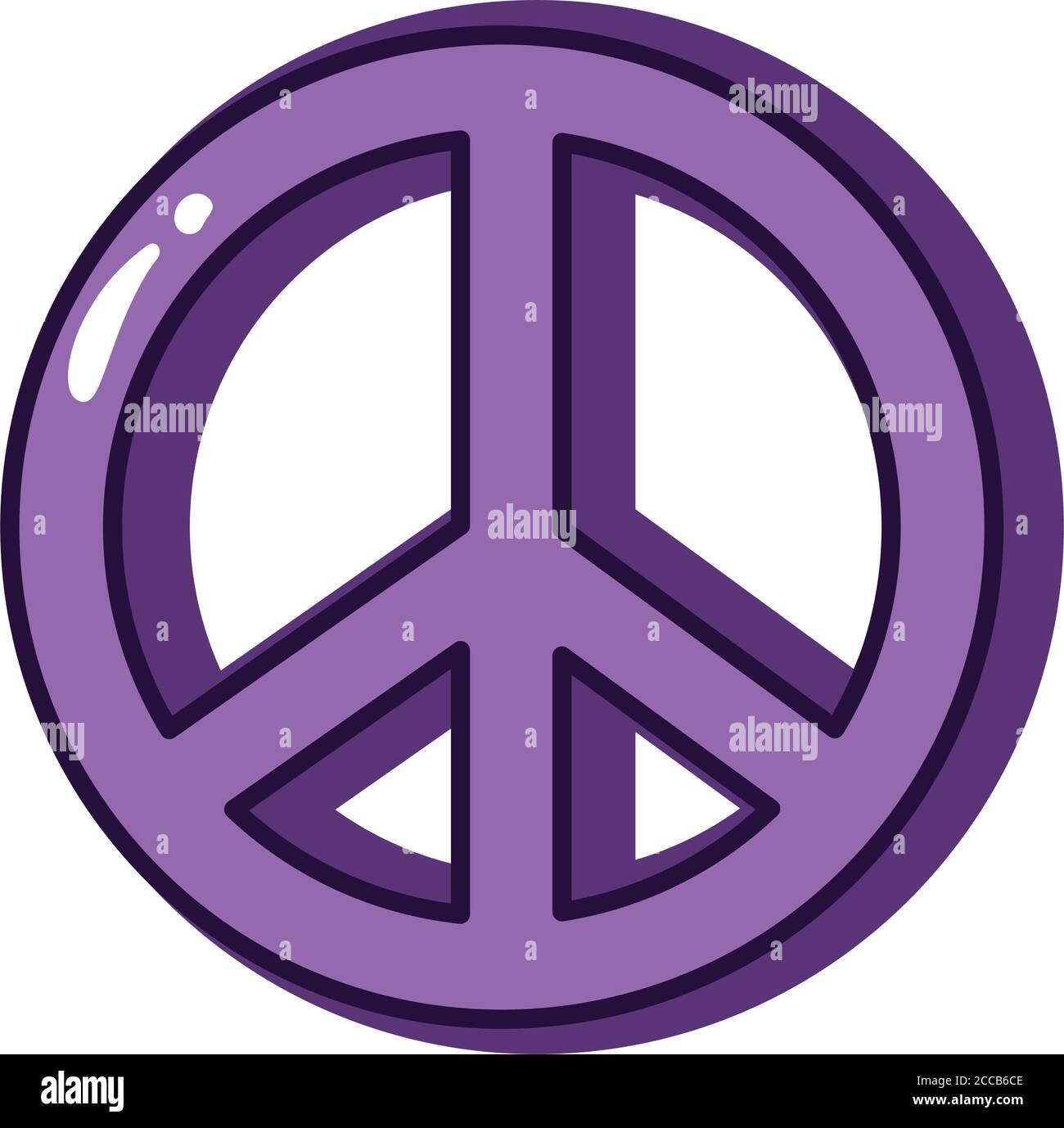 peace and love symbol slang line and fill style vector illustration ...