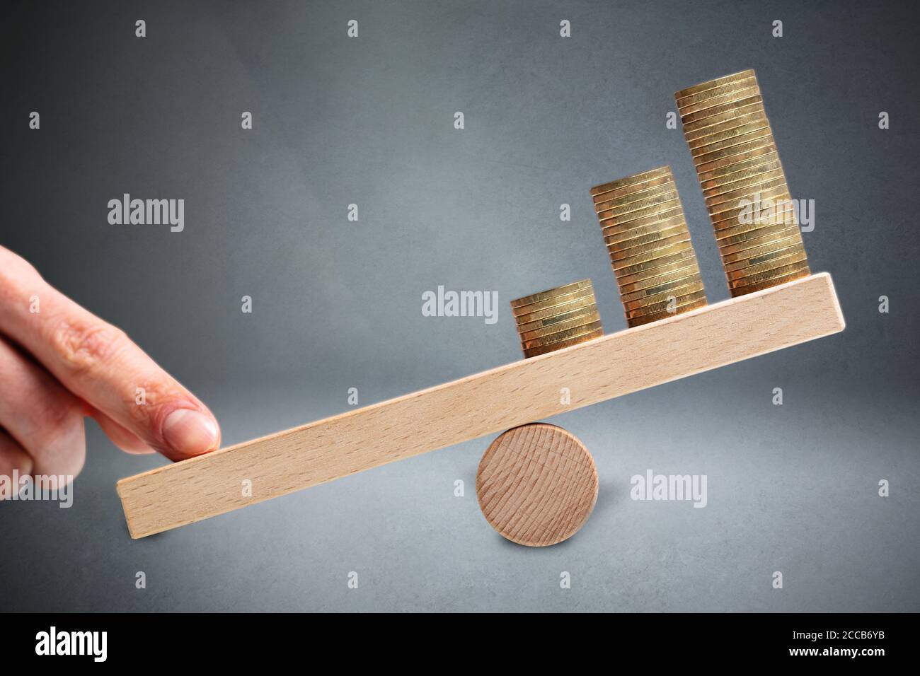 Financial Leverage. Wealth Balance. Finance And Money Stock Photo - Alamy