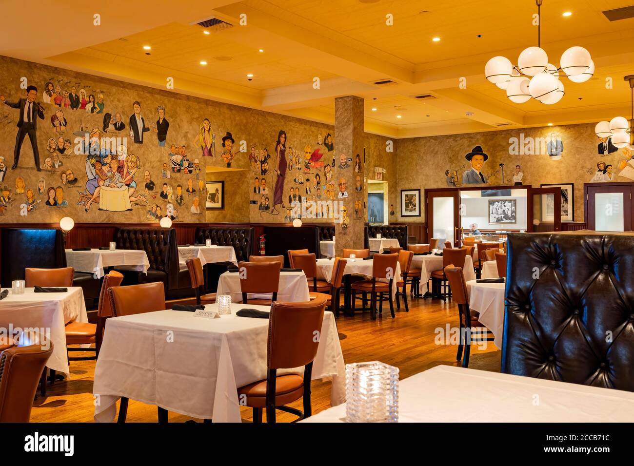 Las Vegas, AUG 14, 2020 - Interior view of The Palm restaurant in ...