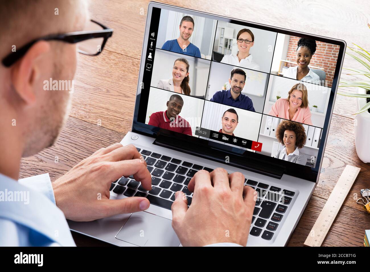 Online Video Conference Web Call. Business Videoconferencing Stock ...