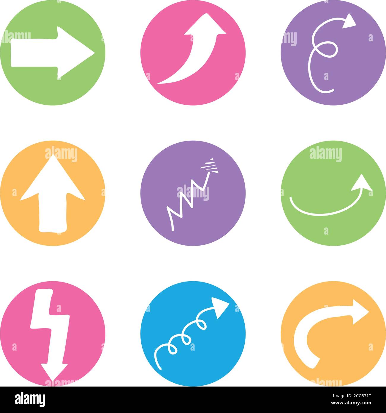 bundle of nine arrows set icons vector illustration design Stock Vector ...