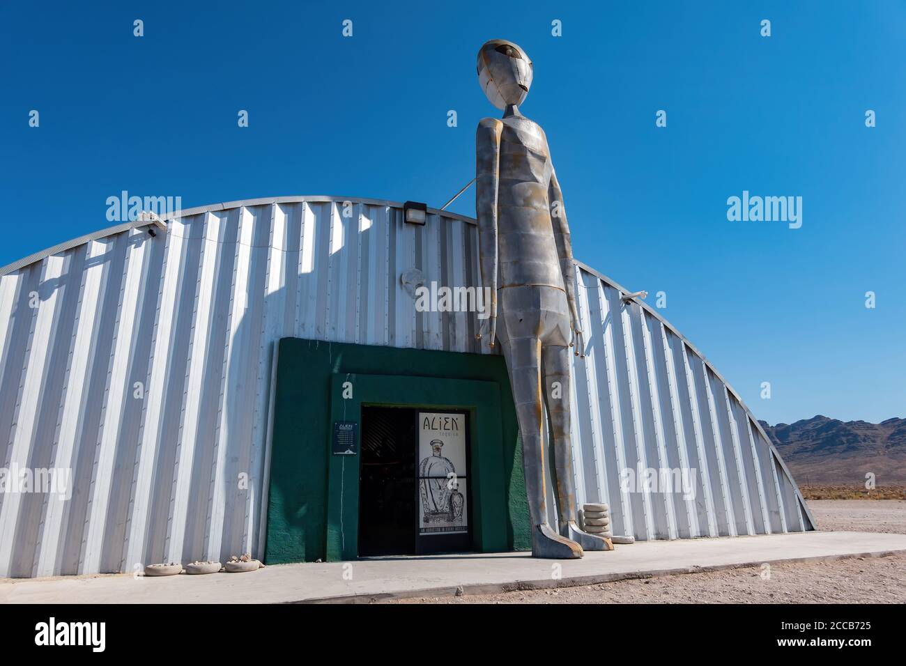 Nevada, AUG 9, 2020 - Exterior view of the Alien Research Center Stock ...