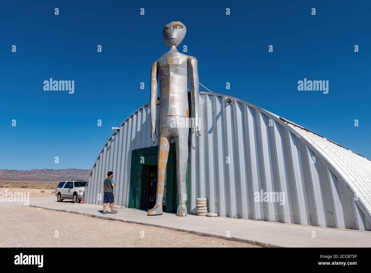 Nevada, AUG 9, 2020 - Exterior view of the Alien Research Center Stock ...