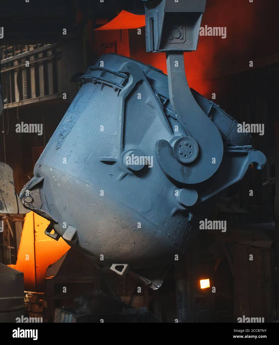 smelting of the metal in the foundry on the factory Stock Photo - Alamy