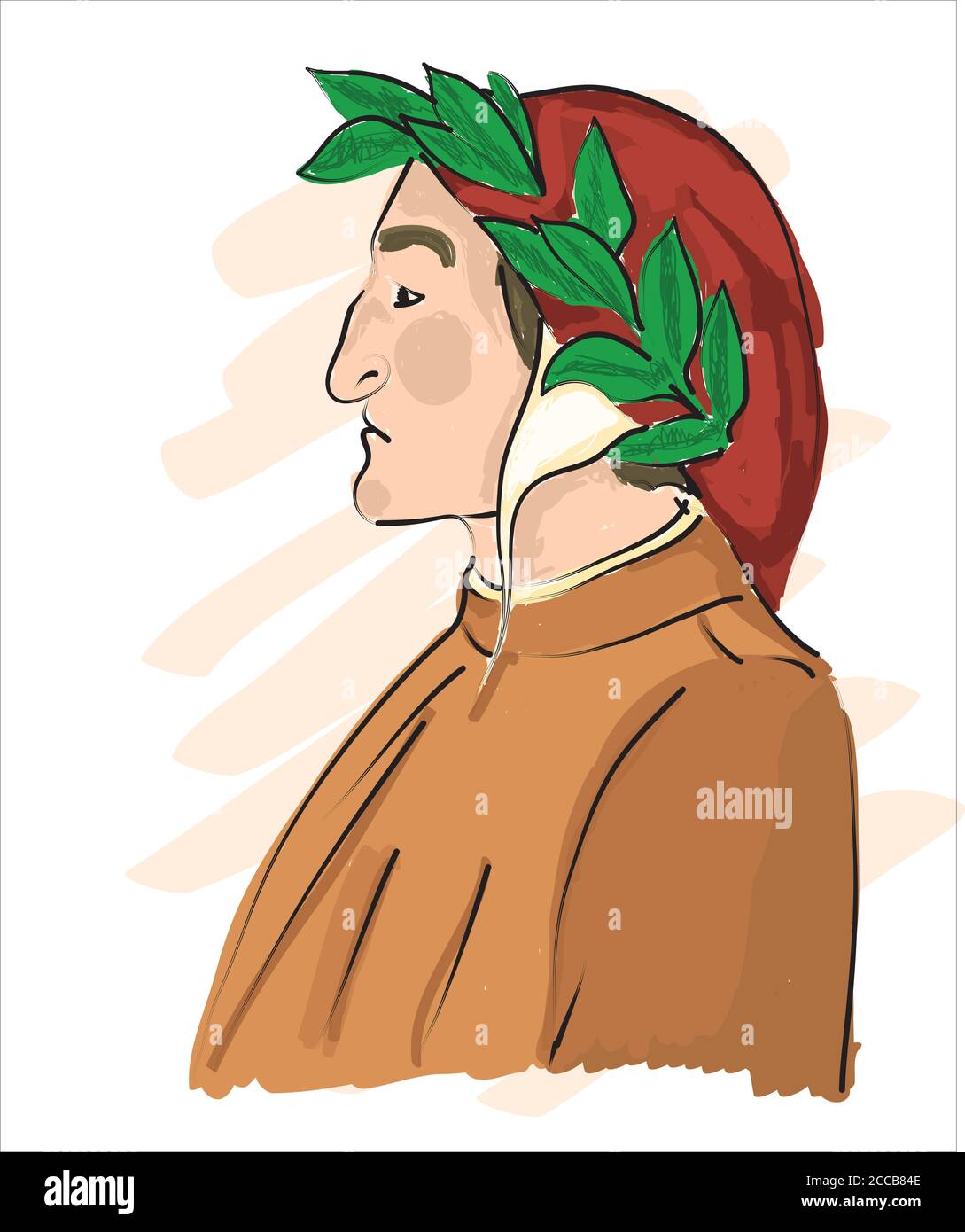 Portrait of dante alighieri Stock Vector Images - Alamy
