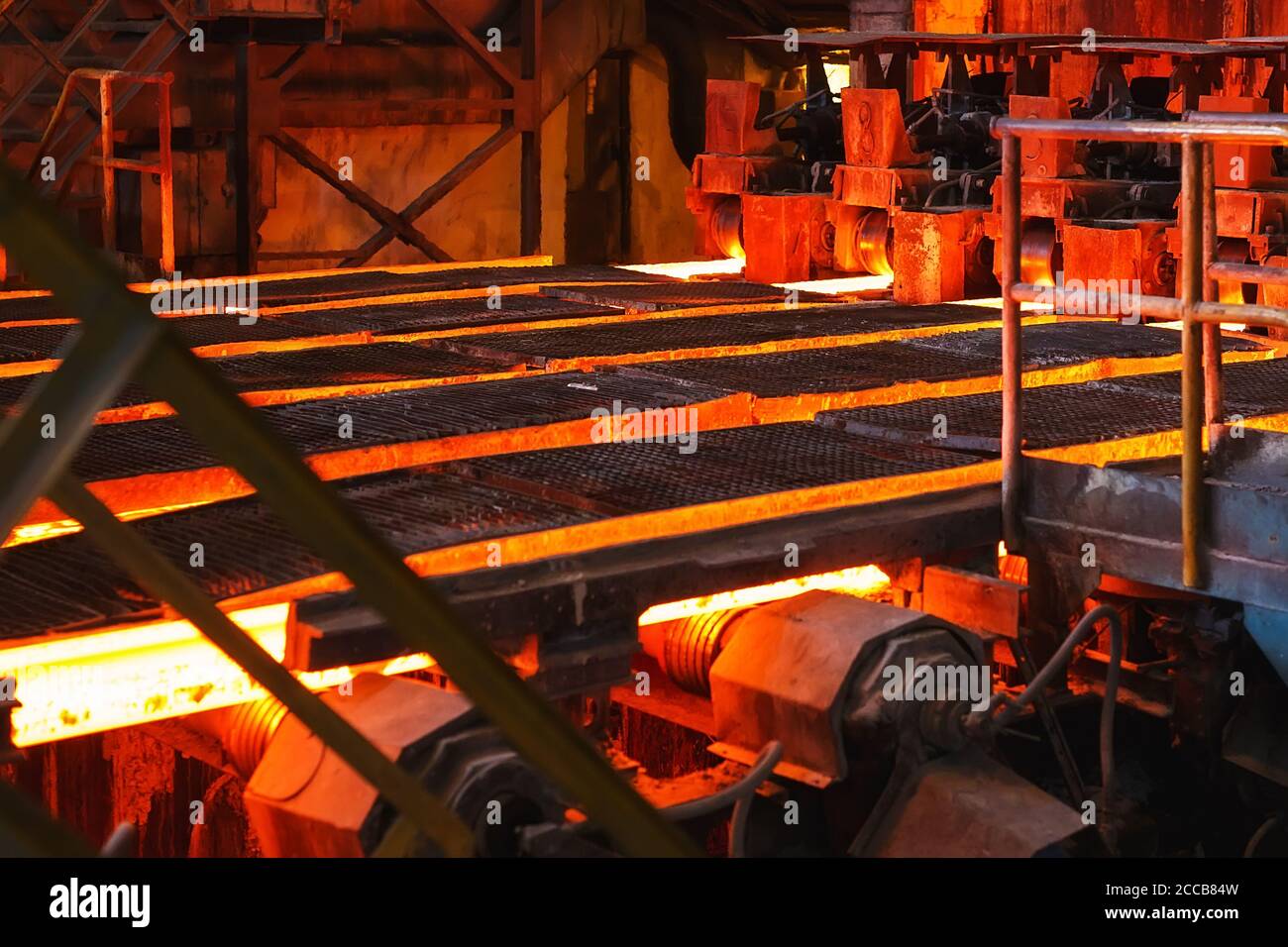 Hot billet bloom continuous casting, also called strand casting Stock ...