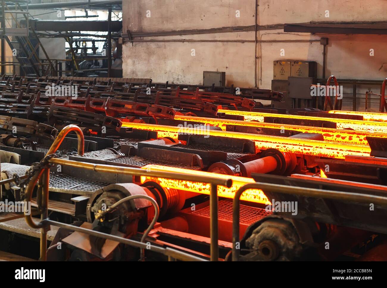 Hot billet bloom continuous casting, also called strand casting Stock ...