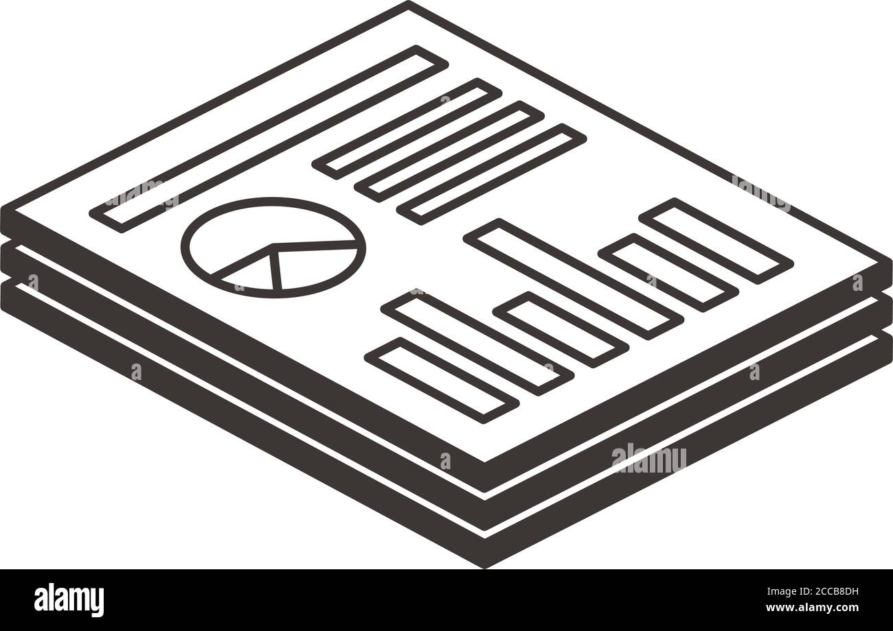 Isolated documents line style icon vector design Data archive and information theme Vector ...