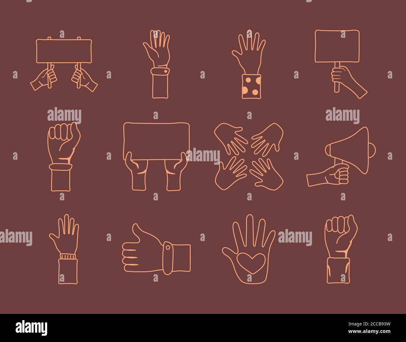 Adult protester Stock Vector Images - Alamy