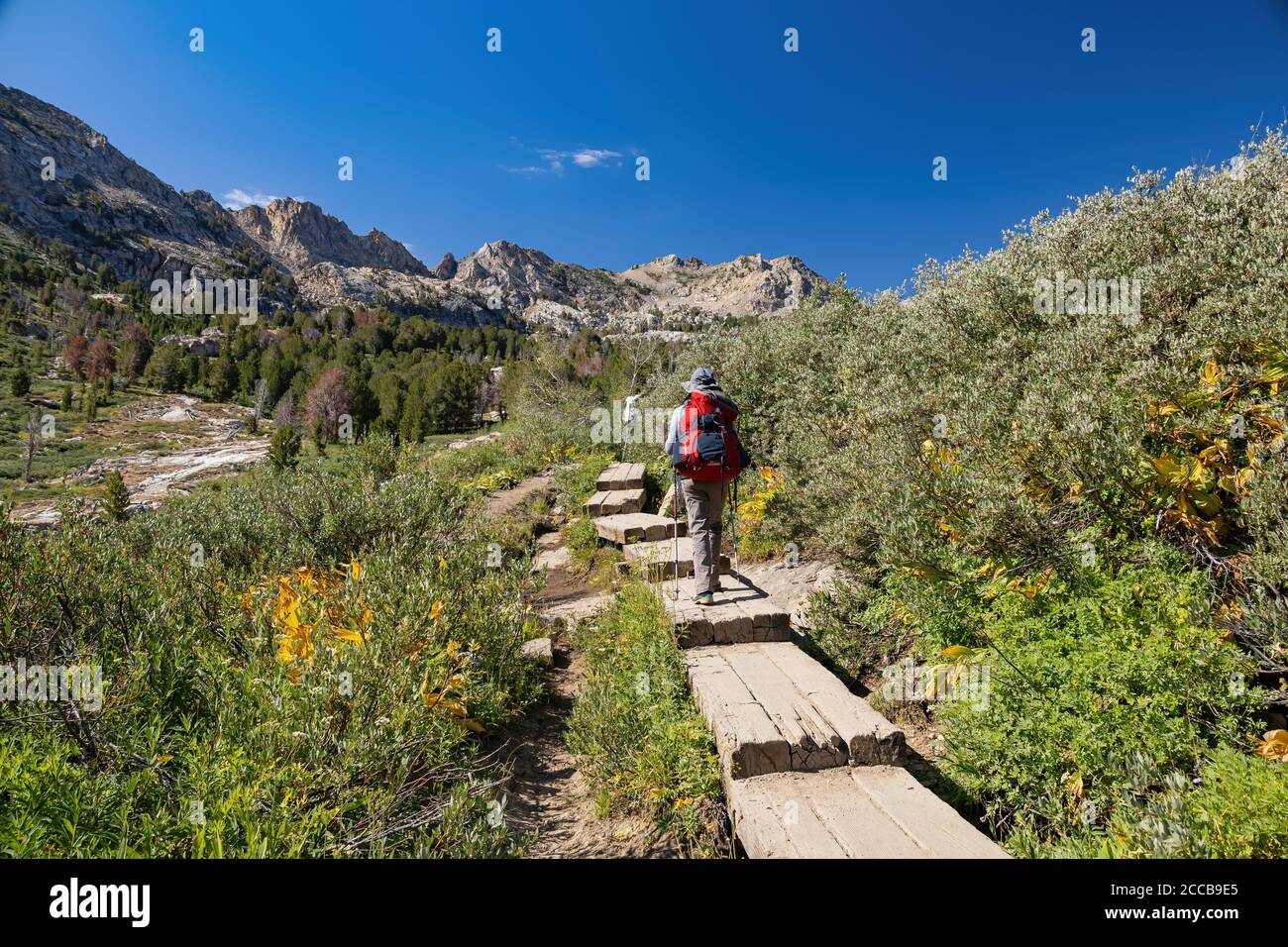 Morning view of the beautiful landscape around the Ruby Crest Trail of ...