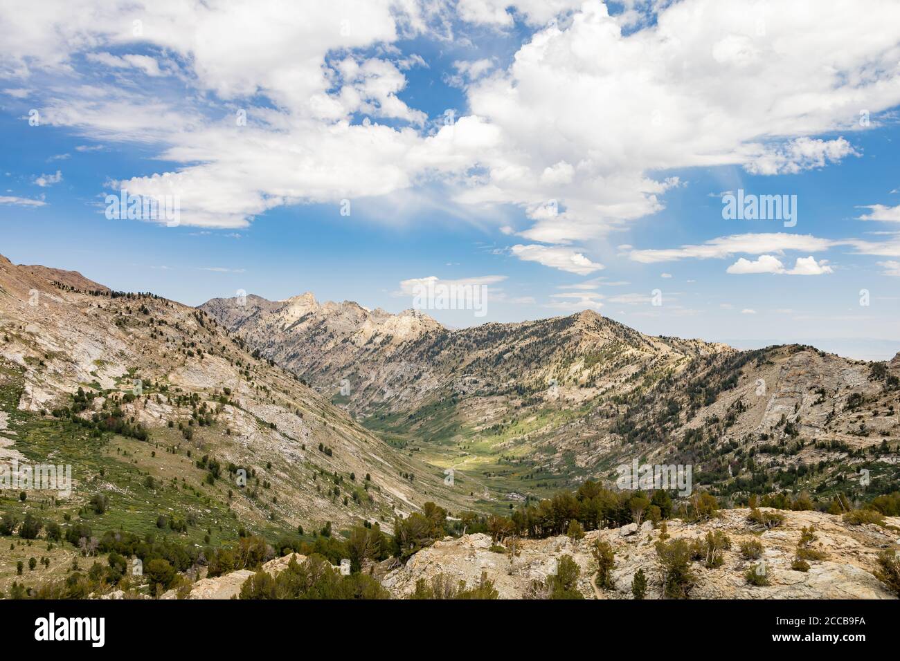 Morning view of the beautiful landscape around the Ruby Crest Trail of ...