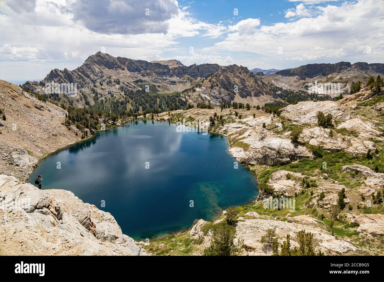 Afternoon view of the beautiful Liberty Lake at Ruby Mountain, Nevada ...