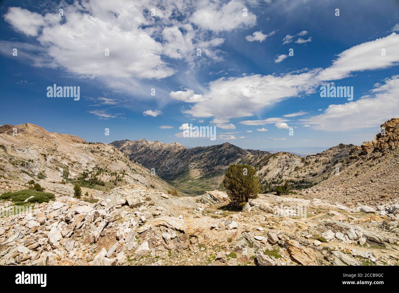 Morning view of the beautiful landscape around the Ruby Crest Trail of ...