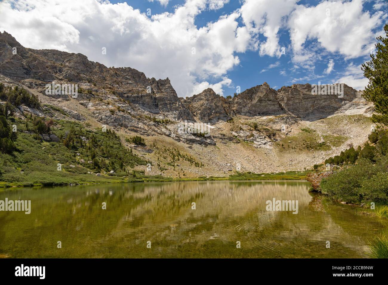 Afternoon view of the beautiful Castle Lake at Ruby Mountain, Nevada ...