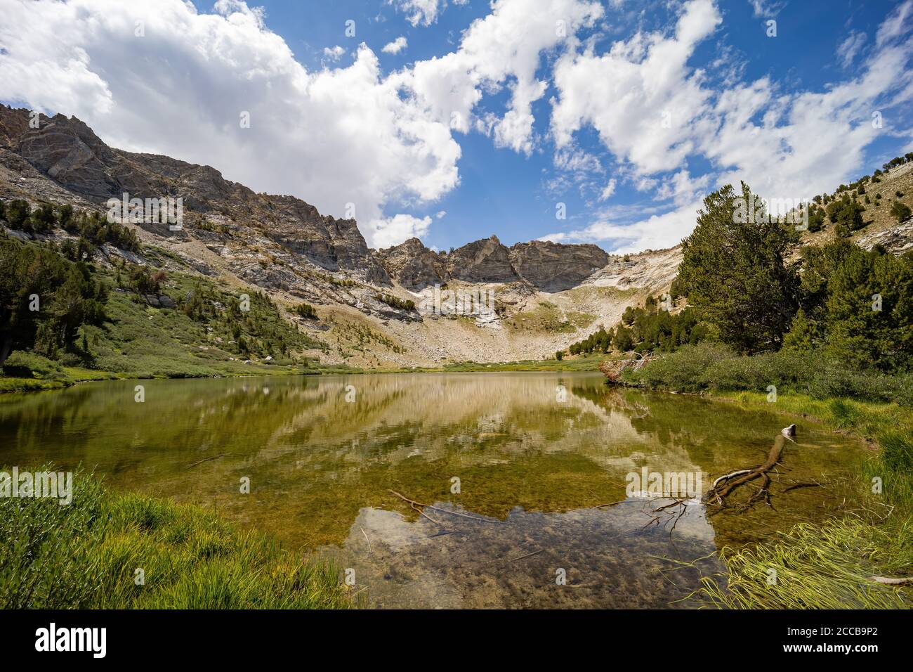 Afternoon view of the beautiful Castle Lake at Ruby Mountain, Nevada ...