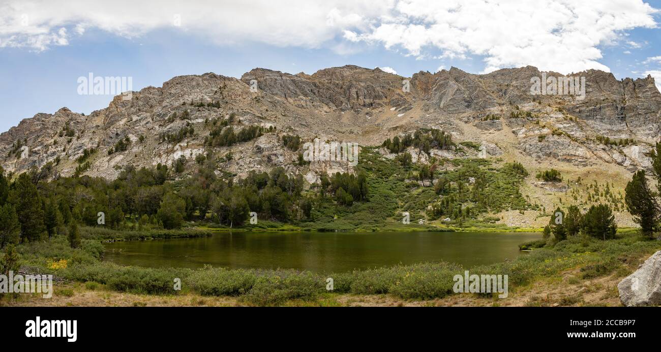 Afternoon view of the beautiful Castle Lake at Ruby Mountain, Nevada ...