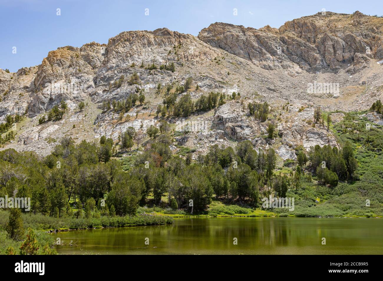 Afternoon view of the beautiful Castle Lake at Ruby Mountain, Nevada ...