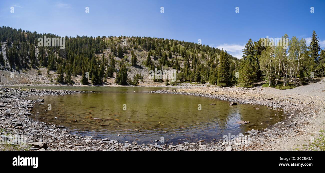 Afternoon sunny view of the Stella Lake at Great Basin National Park ...
