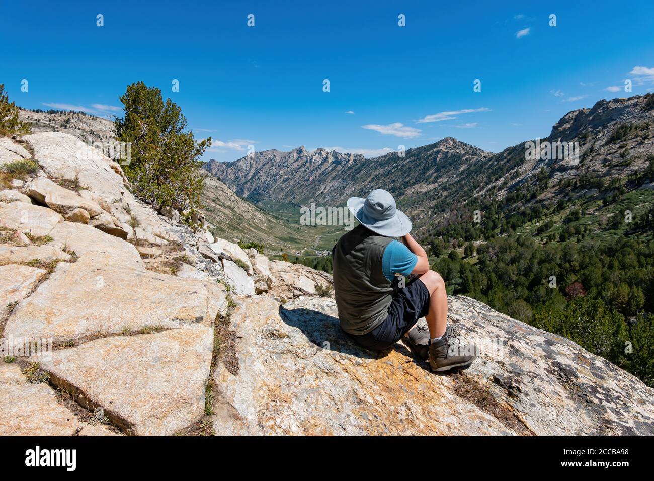 Photographer taking picture of the beautiful landscape around the Ruby Crest Trail of Ruby ...