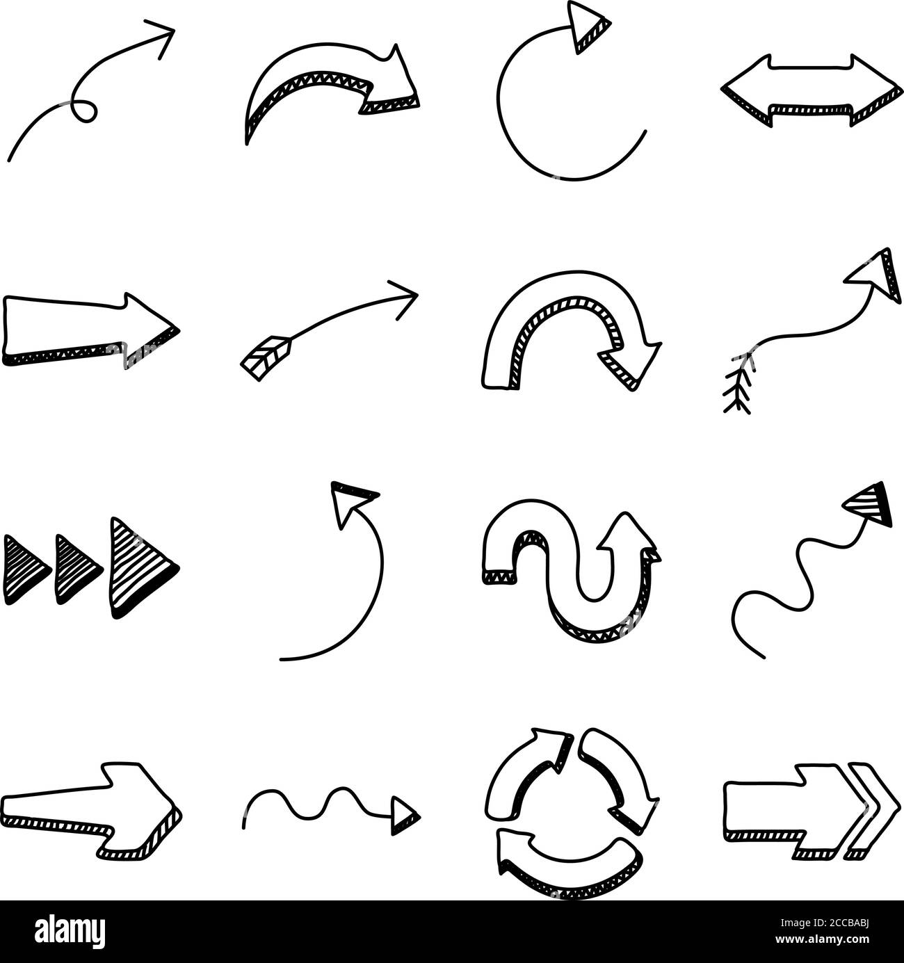bundle of sixteen arrows set icons vector illustration design Stock ...