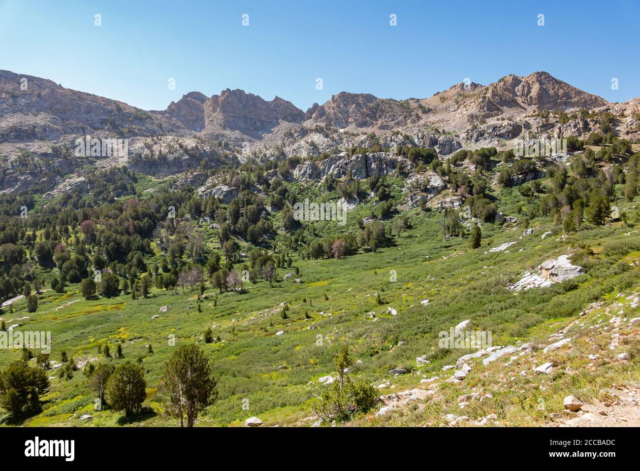 Morning view of the beautiful landscape around the Ruby Crest Trail of ...