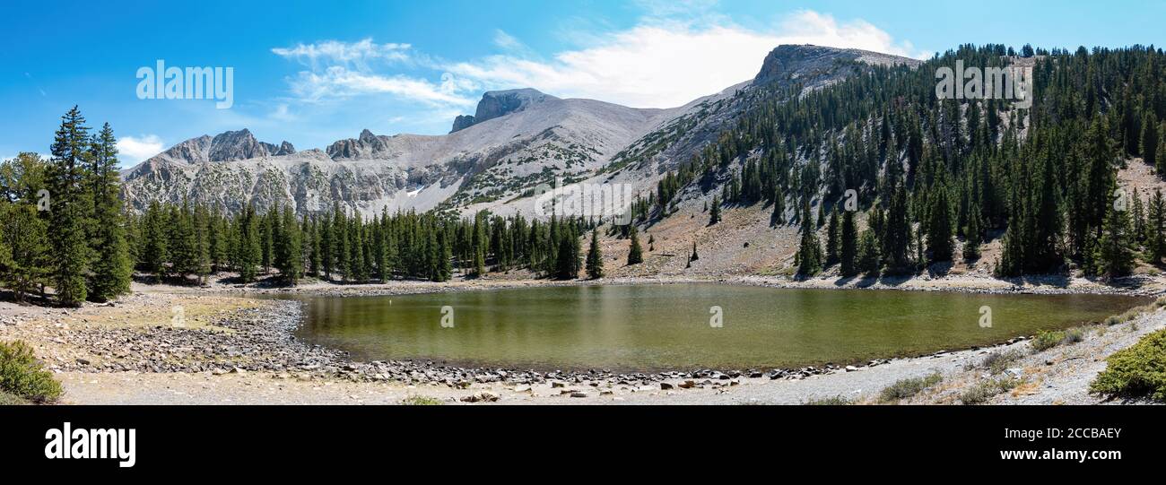 Afternoon sunny view of the Stella Lake at Great Basin National Park ...
