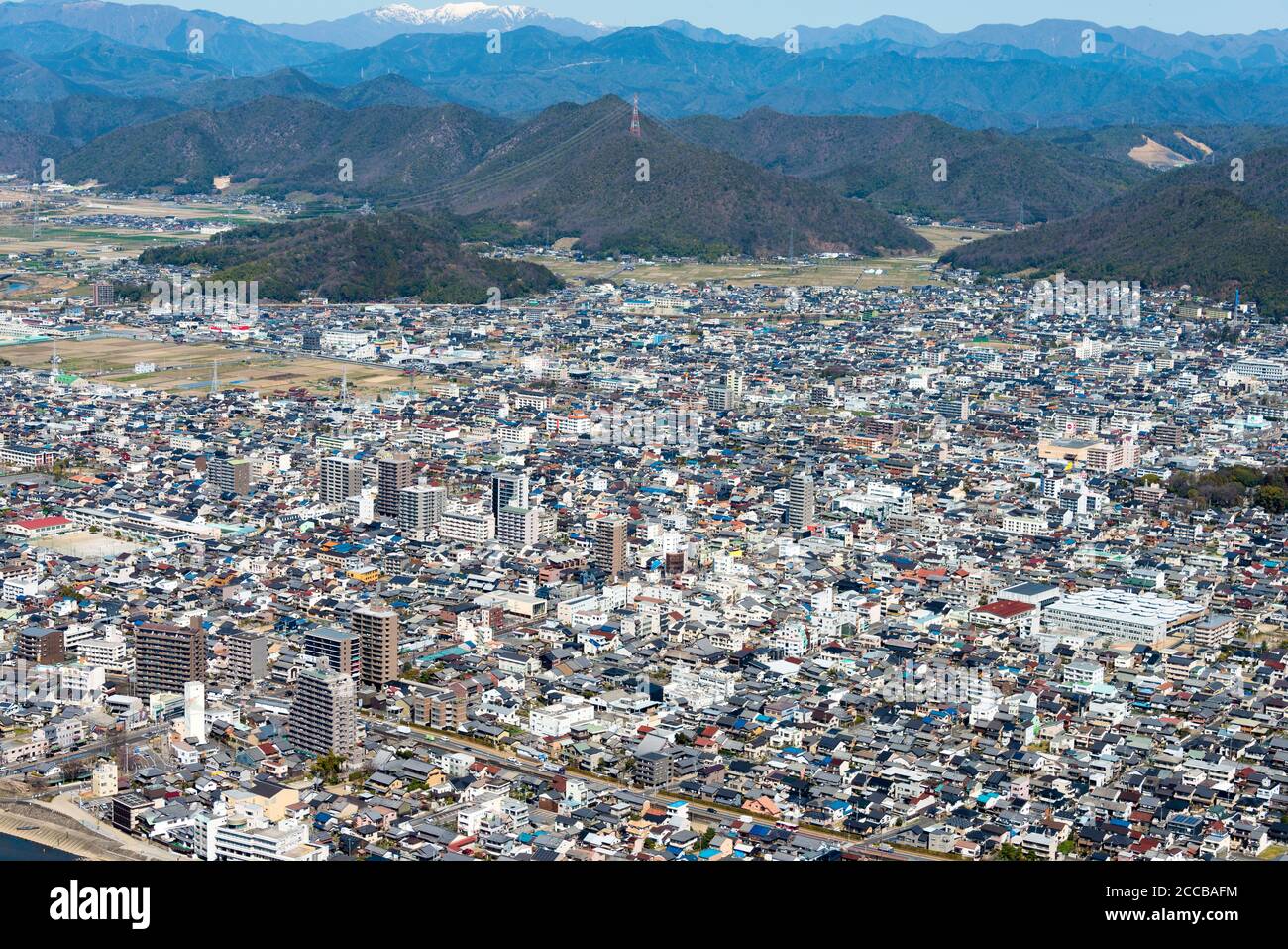 Gifu, Japan - Beautiful scenic view from Gifu Castle on Mount Kinka ...