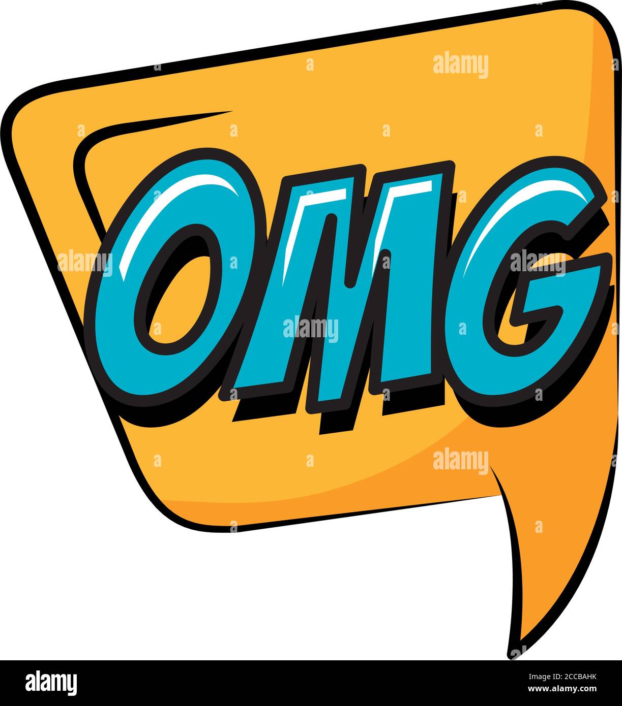 speech bubble with expresion omg word pop art flat style vector ...