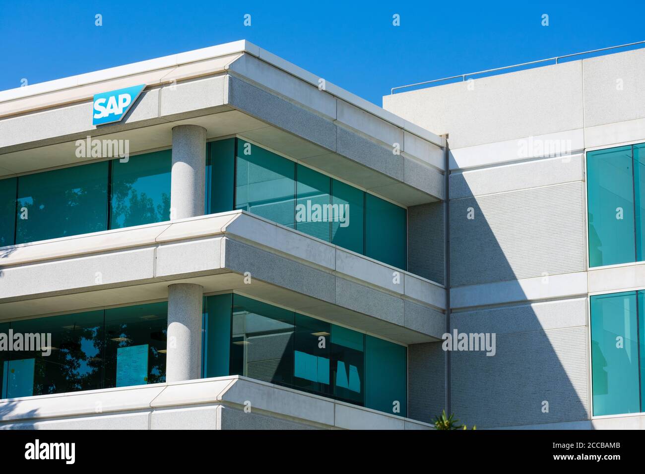 SAP office campus facade in Silicon Valley, high-tech hub of San Francisco Bay Area - San Ramon ...