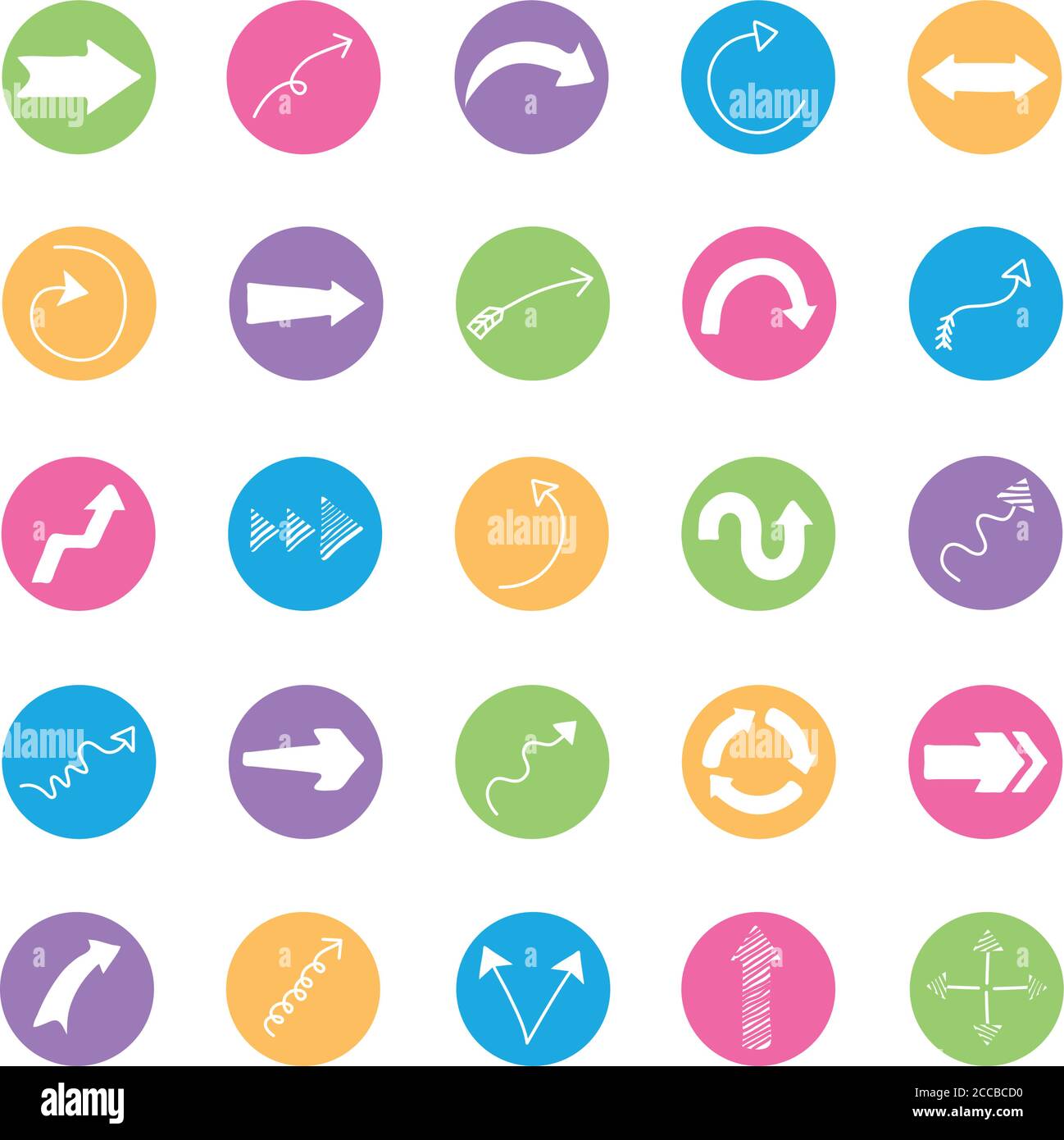 Five arrows Stock Vector Images - Alamy