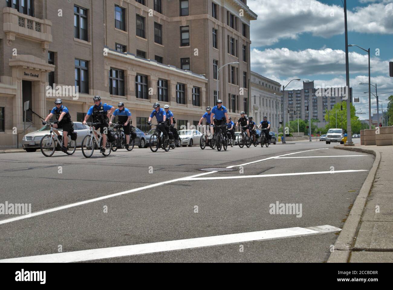 Dayton, Ohio United States 05/30/2020 police officers controlling the ...