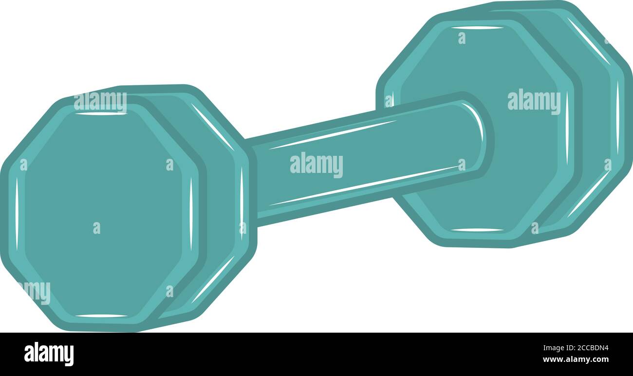 Isolated blue dumbbells icon. Gym weight - Vector Stock Vector Image ...