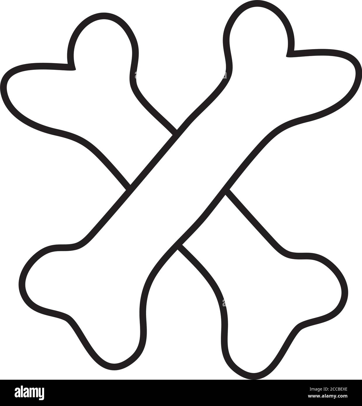 bones crossed line style icon vector illustration design Stock Vector ...