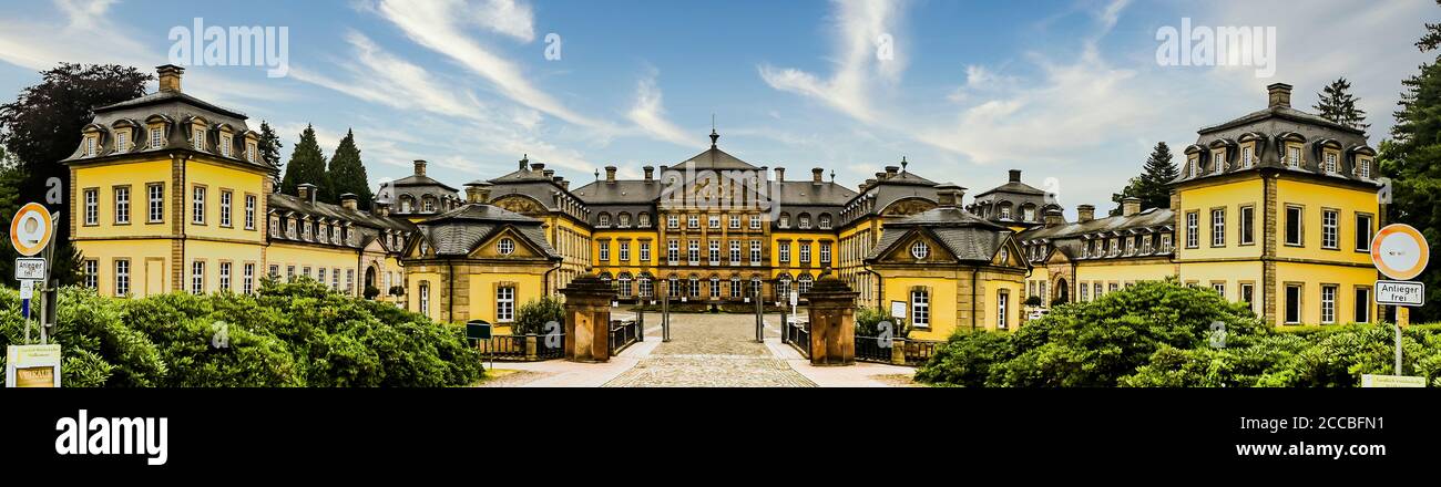 Panorama from Arolsen residential palace. Historical sight in Bad ...